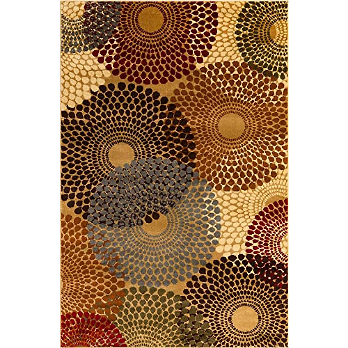 Unique Loom Barista Collection Area Rug - Java (5' 3" x 8' Rectangle, Beige/ Black)