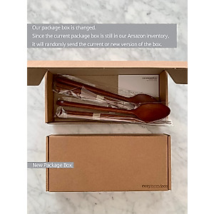 cozymomdeco Korean Made Natural Lacquer Coated Wooden Chopsticks & Spoon Utensil Flatware Jujube Tree Ottchil Natural Lacquer Stocking Stoffer Gift for Mom (2SET)