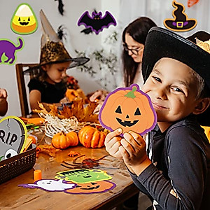 45 Pieces Halloween Bulletin Board Decoration Classroom Cutouts Pumpkin Spider Ghost Witch Hat Candy Cardboard Cutouts Set for DIY School Halloween Home Trick or Treat Party Decorations Supplies