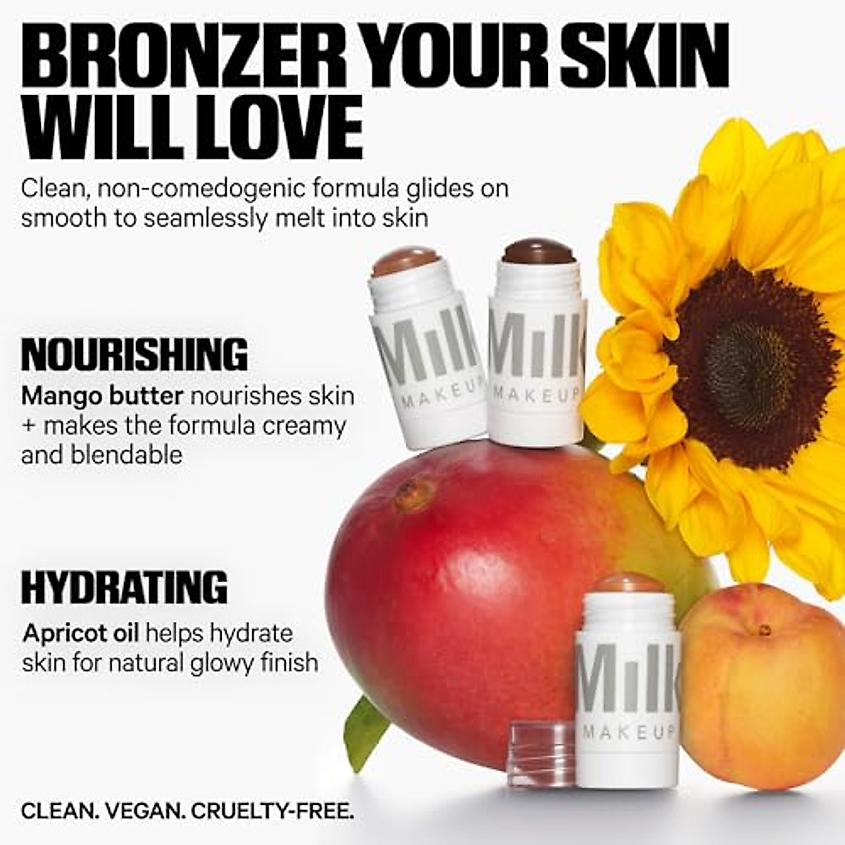 Milk Makeup Matte Bronzer, Dazed (Light Bronze) - 0.19 oz - Cream Bronzer Stick - Buildable, Blendable Color - Matte Finish - 1,000+ Swipes Per Stick - Vegan, Cruelty Free