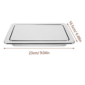 Trash Can Replacement Lid Recessed Garbage Lid Stainless Steel Garbage Lid Recessed Trash Can Lid Trash Grommet Lid for Home Kitchen Garbage Trash Bucket Cover Waste Bin Lid