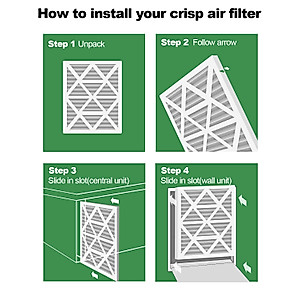 TRIGHTFILTERS 20x25x1 Air Filter MERV 8, Pleated HVAC AC Furnace Home Air Filters Replacement 6 Pack