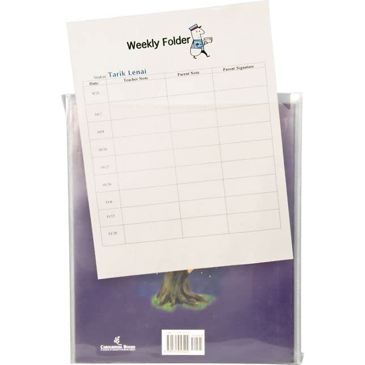 Student Take-Home Envelopes - 12 Plastic envelopes.