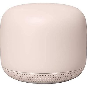 Google Nest WiFi Router 3 Pack Sand (One Router & Two Extenders) 2nd Generation 4x4 AC2200 Mesh Wi-Fi Routers with 6600 Sq Ft Coverage (Renewed)