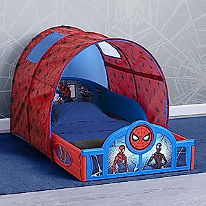 Marvel Spider-Man Sleep and Play Toddler Bed with Tent by Delta Children