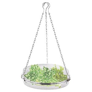 Generic Food Drying Fish Net - Stainless Steel Fly-Proof Round Hang Mesh Drying Rack | Herb Drying Rack for Shrimp, Fish, Fruit, Vegetable, Herb Dehydrating, Efficient Food Preparation