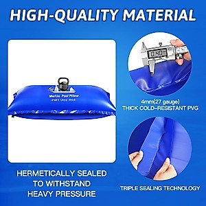 Pool Pillows for Above Ground Pools | 4 x 8 Ft Pool Cover Air Pillows Closing Winter Kit | Ultra Thick & Cold Resistant 0.4mm PVC for Winterizing | Included 2x16.5ft Rope