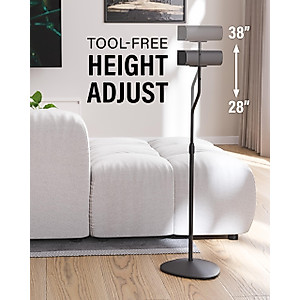 Sanus Adjustable Height Speaker Stand - Extends 28" to 38" - Holds Satellite & Small Bookshelf Speakers (i.e. Bose, Harmon Kardon, Polk, JBL, KEF, Klipsch, Sony and Others) - Set of 2 - Model: HTBS