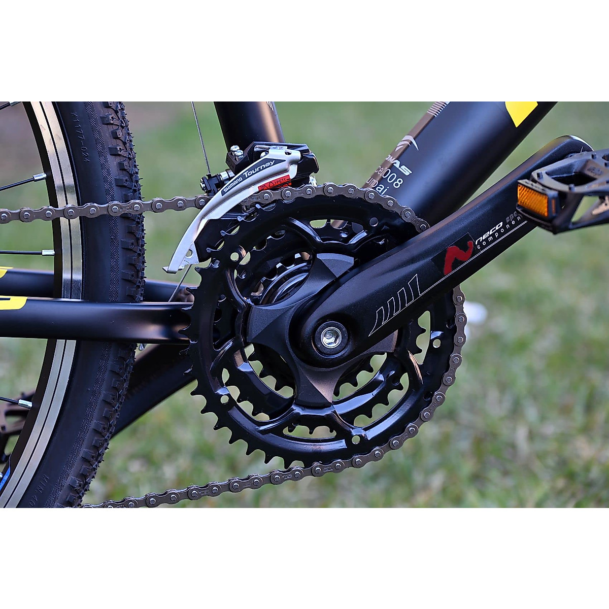 FOMAS Crankset,Mountain Bike Crankset,Square Taper crankset,Fit to 8 Speed Or Less Freewheel and Cassette,22/32/42T Bicycle Crankset,170mm Crank Arm,Suitable for 9/16" Pedal.