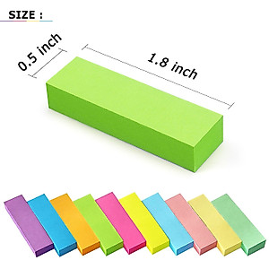 30 Pads 0.5x1.8 Sticky Notes Flags Tabs Page Markers 10 Bright Color Sticky Index Tabs Page Flags 80 Sheet/Pad