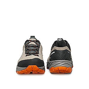 SCARPA Men's Rush Trail GTX Waterproof Gore-Tex Lightweight Hiking Shoes - Taupe/Mango - 8.5