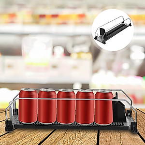 VILLCASE Water Bottle Organizer, Soda Can Organizer for Refrigerator- Automatic Pusher Glide, 12oz 16oz 20oz Drink Organizer for Kitchen Pantry- Holds up to 30 Cans Drink Dispenser