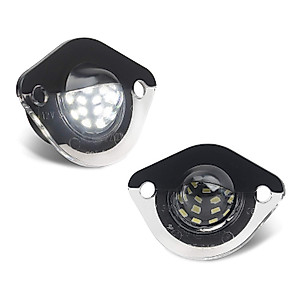 RUXIFEY License Plate Light Replacement Compatible with 1994-2004 Ford Mustang Pickup Truck, 6000K White, Pack of 2