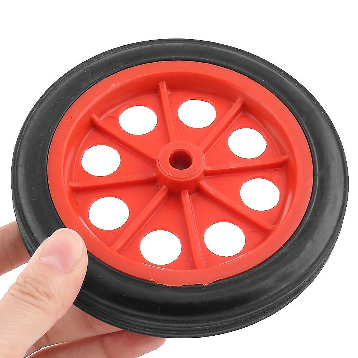 2 Pcs Replaceable Shopping Basket Cart 4.4" Wheels Red Black