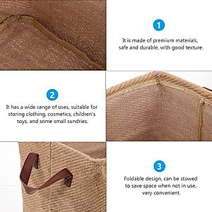 Alipis Foldable Storage Basket Folding Laundry Basket 1pc Jute Storage Basket Cylinder Baby Pe Waterproof Layer Wardrobe Basket Collapsing Laundry Baskets Jute Storage Box