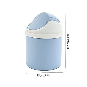 ZGWANSUI 2Pcs Desktop Trash Can with Swing Lid & 120 Trash Bag, Mini Countertop Trash Can for Desk, Tiny Cute Garbage Can, Small Waste Bin for Tabletop Counter Top Vanity Home Office Car, Green