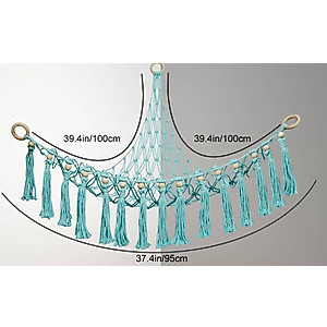 Stuffed Animals Net or Hammock With Light, Animal Hammock Holder with Hooks for Hanging, Toys Organizer Suitable For Children's Room Bedroom Kindergarten Nursery Stuffed Animal Storage…