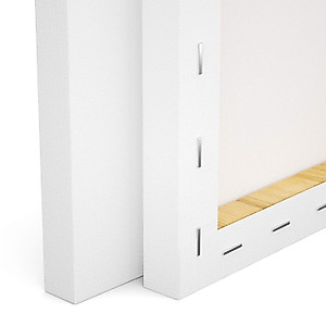 GOTIDEAL Stretched Canvas, 8x10" Inch Set of 10, Primed White - 100% Cotton Artist Canvas Boards for Painting, Acrylic Pouring, Oil Paint Dry & Wet Art Media