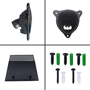 Luwanburg Black Bear Head Cast Iron Bottle Opener Wall Mounted with Cap Catcher Bundle