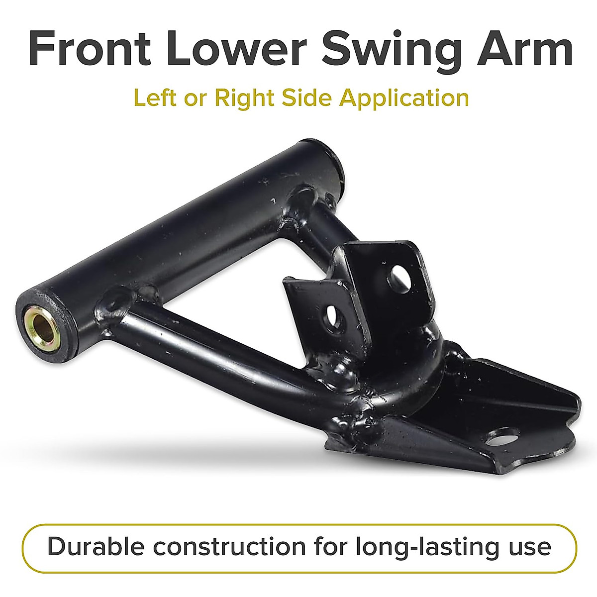 AlveyTech 150 mm Long Front Lower Swing Arm - Durable Black Left or Right Side Arm, Replacement 4-Wheel Accessories for the Coleman KT196, CK196-T & Realtree RTK200 196cc 6.5 Hp Go-Karts, DIY Install