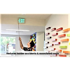 Tess Safety Pole -Smoke Detector and Emergency Exit- Extendable Pole Tester- Allows Easy Excess and Monitoring for Life Safety Products -Spellbound