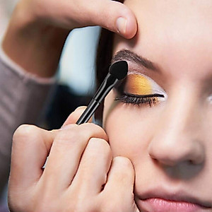 AaKode 30PCS Disposable Dual Sides Eye Shadow Sponge Brushes Makeup Applicator, Professional Double-End Eyeshadow Brushes Cosmetic Tool(12CM, Black)