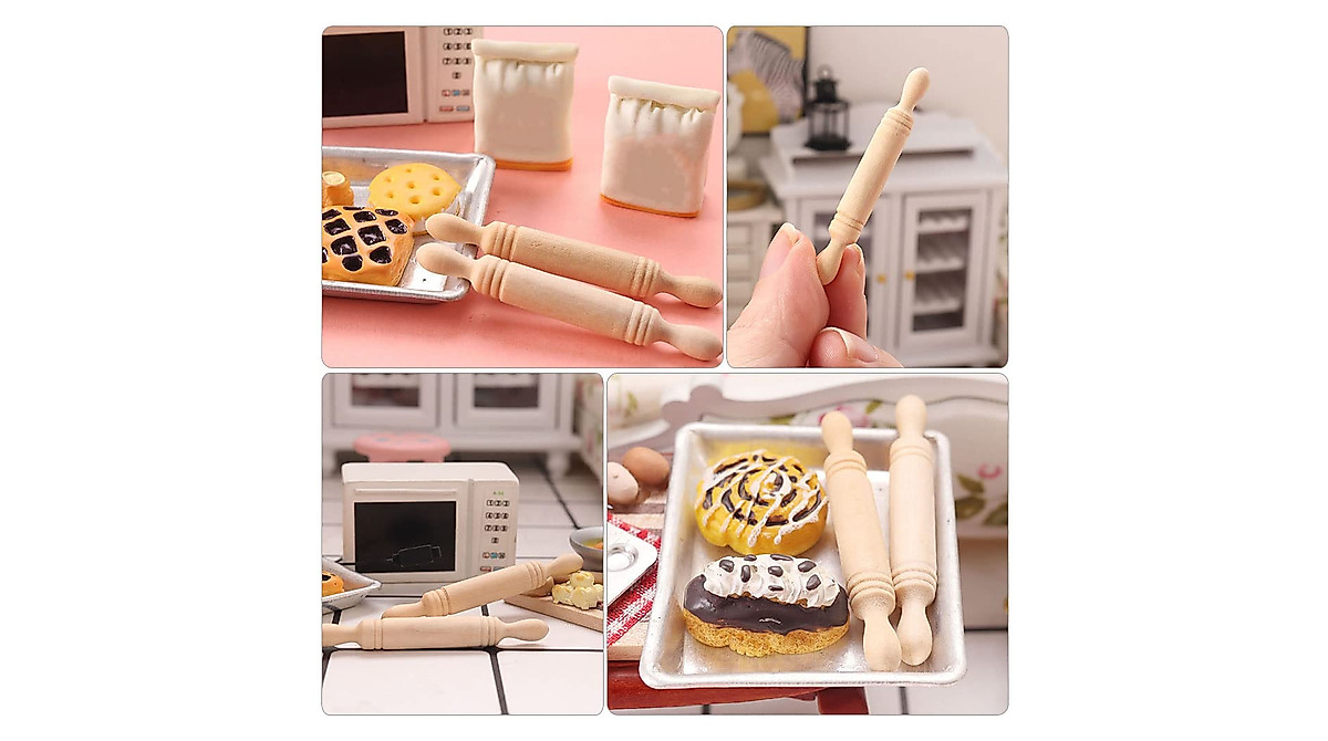 LUOZZY 15Pcs Mini Rolling Pins for Fun DIY Crafting