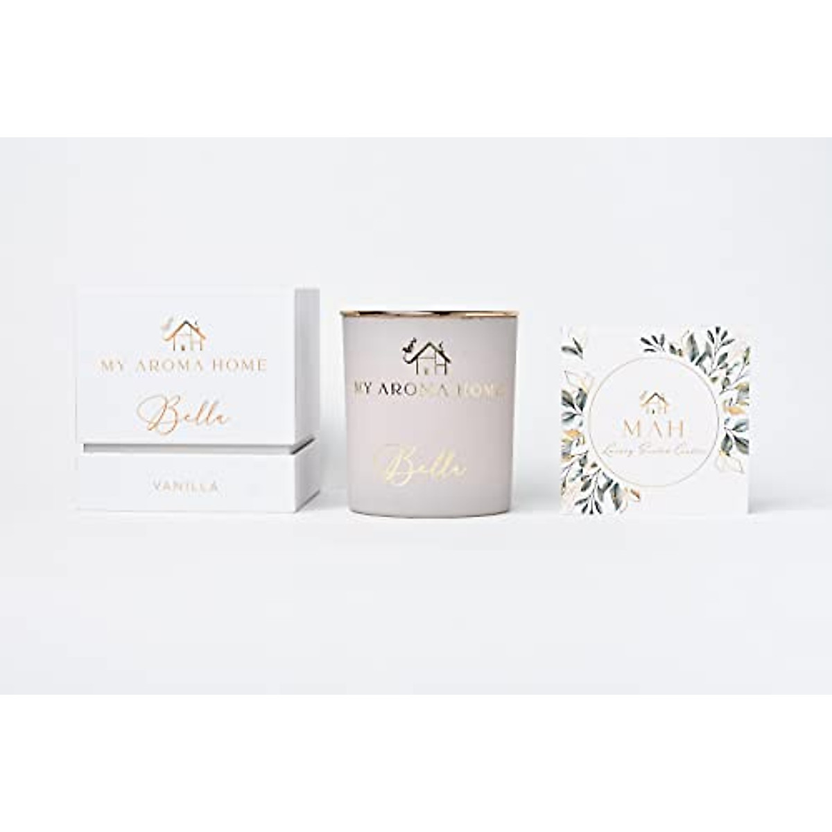Vanilla Bean | 8 oz | Strong Scented Candles | Natural Soy Candle | Premium Strong Scent | Elegant Glass jar | Metal lid | Designer Gift Box | Long Even Burn | Double Wick