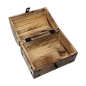 Nautical Cove Treasure Chest Keepsake and Jewelry Box Wood - Treasure Box Large (8x6x6)