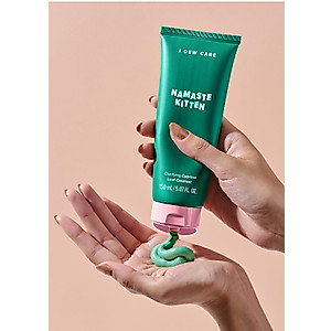 I DEW CARE Acne Facial Foam Cleanser - Namaste Kitten | Clarifying Heartleaf, Makeup Cleansing, Korean Skincare, Vegan, Cruelty-free, Paraben-free