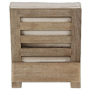 Signature Design by Ashley Silo Point Outdoor Patio Upholstered Armless Chair, Brown