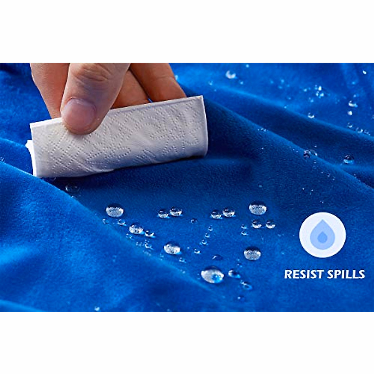 Roomate Weighted Blanket & Removable Cover - Resist Water Spills, 2 Models for Kids and Adults - Cool Breathable Inner & Ultra-Soft Minky Fleece Cover , Blue, 36''48''- 7LB