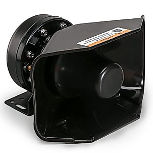 BooYu 200W High-Performance PA Siren Horn Speaker [180 Degree Design] [8 Ohms] [125-135 dB] [IP66 Waterproof] [Compatible with 100-200 Watt Siren] for Police car, Ambulance, fire, Engineer Vehicles