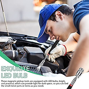 Gifts for Dad Magnetic Pickup Tool Stocking Stuffers Telescopic Magnet Stick with keychain Tech Birthday Gifts for Men (Dad Style)