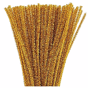 Gold Chenille Stems Pipe Cleaners for DIY Art Creative Crafts Decorations