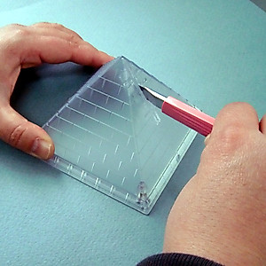 NT Cutter Pyramid Shaped Blade Disposal Case with Blade Snapper, 1 Case (ICD-400P)