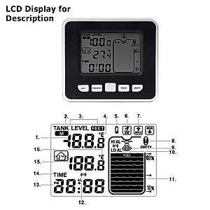 Ultrasonic Liquid Depth Level Meter Water Level Temperature Sensor