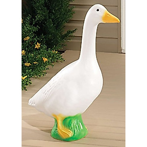 Fox Valley Traders Large White Goose, Plastic Garden Décor, 23” High