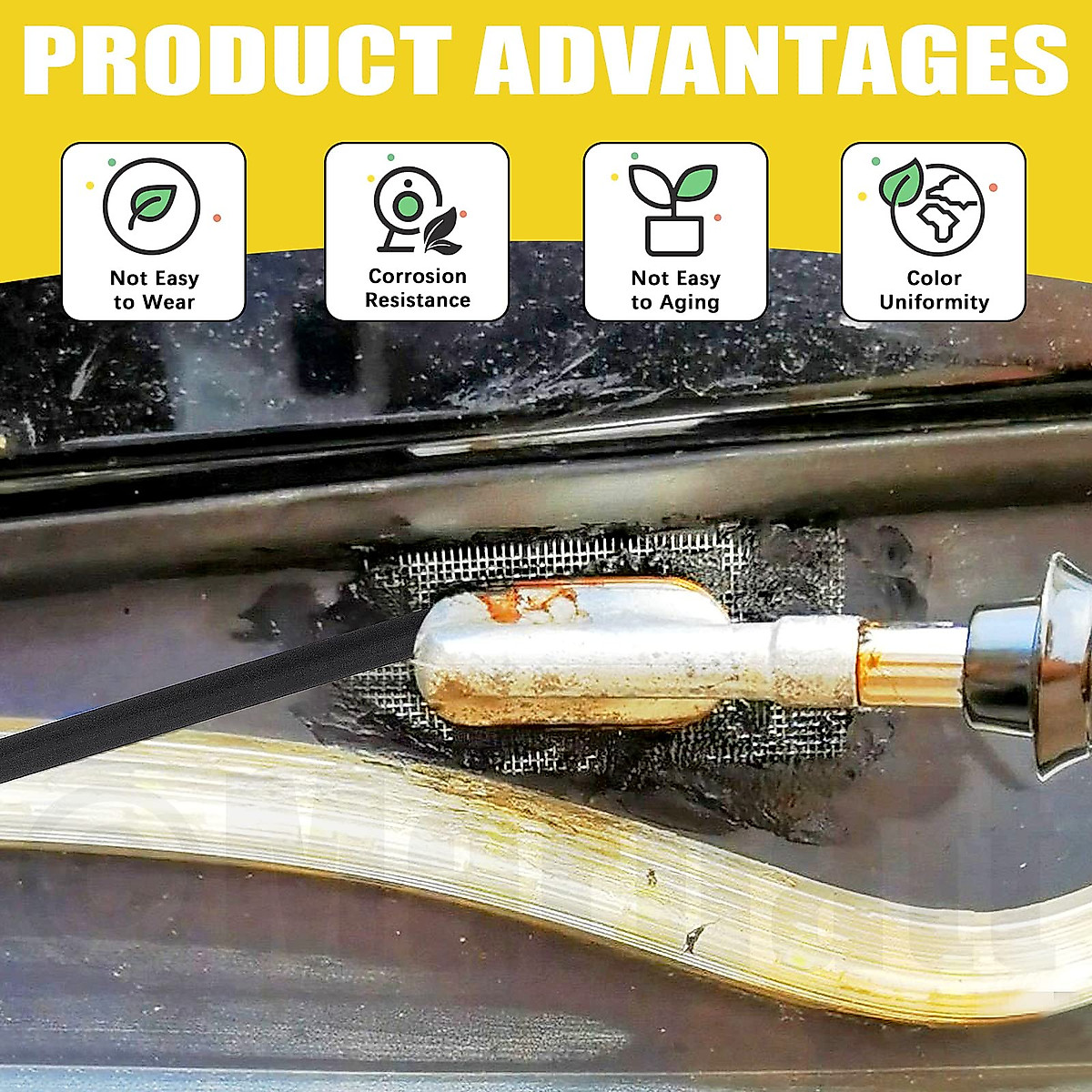 Mardatt 75Pcs 13" Plastic Welding Rods Assorted Set with Stainless Steel Mesh, 8 Types PP PU ABS PE TPO PA PC Plastic Welder Repair Rods Welding Strips for Auto Car Bumpers Kayak Repairs