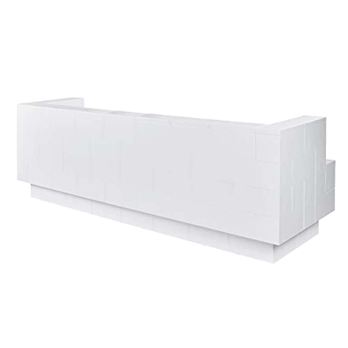 EverBlock 8’ Sofa with Cantilever Kit | Modular Seating Bench & Lounge | Giant Building Blocks | Easy to Connect & Reuse | Indoor & Outdoor Use | Build Displays & Structures | Translucent