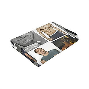 Charlie Hunnam Soft and Comfortable Warm Fleece Blanket for Sofa, Bed, Office Knee pad,Bed car Camp Beach Blanket Throw Blankets (Black, 50"x40") … (50"x40") … (80"x60")