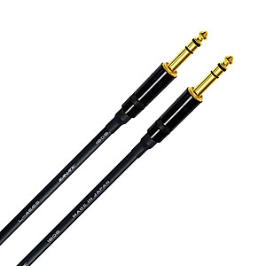 2 Units - 4 Foot - Canare L-4E6S Star Quad, Patch Cable terminated with Neutrik-Rean NYS ¼ Inch (6.35mm) Gold TRS Stereo Phone Plugs - CUSTOM MADE By WORLDS BEST CABLES.