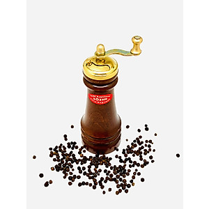 Tarihi Değirmenci Sözen 5" Handmade Manual Wooden Pepper Mill Grinder Portable Hand Crank Gourmet