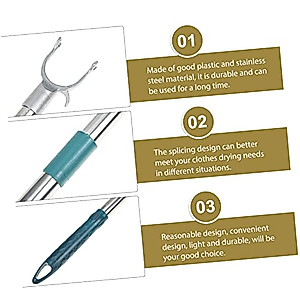 Alipis 5pcs Stitching Clothes Rail Living Room Essentials Clothes Rack Adjustable Closet Pole Specialty Tools Drying Rack Clothing Outdoor Multi Purpose Hanger Splicing Clothesline Pole