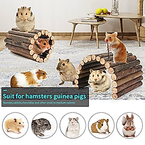 Hamster Toys Guinea Pig Toys Hamster Wheel Hamster Cage Accessories Small Animal Molar Chew Toys for Chinchillas,Gerbils,Mice,Rats,Mouse,Rabbit,Bunny Hideout Seesaw (Bendable Hideout(2 Packs))