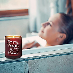 Scented Candles Gifts for Women, Sister Gifts - Always My Sister Forever My Friend - Birthday Gifts for Friends Female, Sister Birthday Gifts, Soy Wax Candles Gifts for Women (Vanilla)