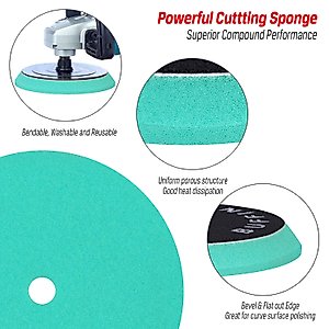3pcs 5 inch Polishing Pads, 5'' Orbital Buffer Pads Hook and Loop Buffing Pads, Foam Polish Pad for Compounding, Polishing and Waxing, for 5'' Backing Plate