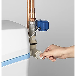 GE Smart Water Softener System with Leak Detect | 40,000 Grain | Reduce Hard Mineral Levels at Water Source | Wifi Connectivity | Improve Water Quality for Drinking, Laundry, Dishwashing | GXSHC40N