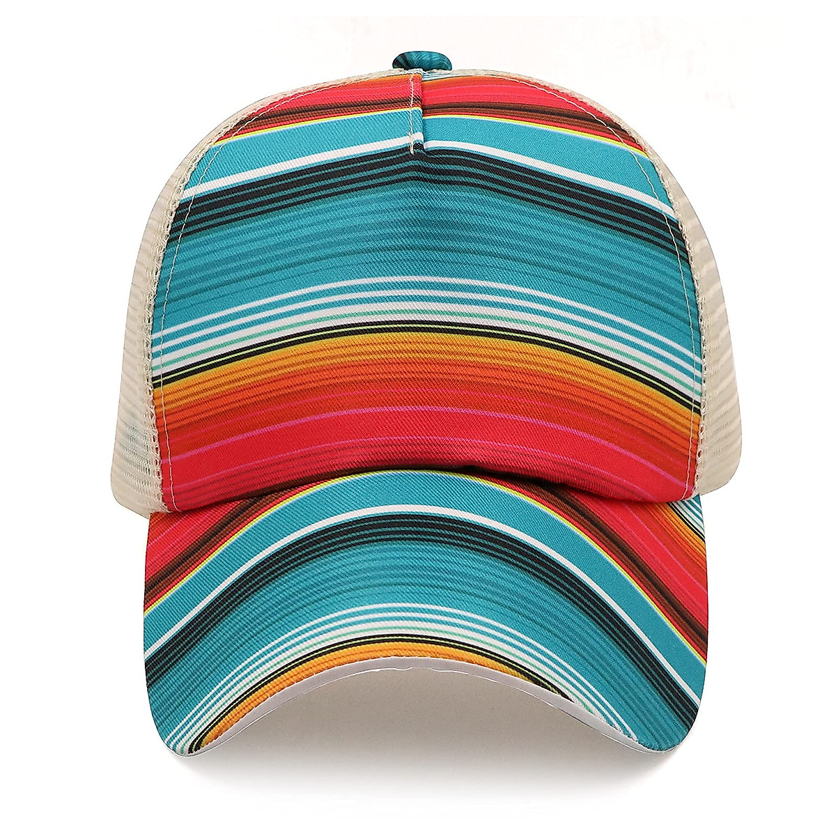 ProMindFun Womens Ponytail High Messy Bun Hats Distressed Baseball Caps Unconstructed Washed Dad Hat Girls Trucker Ponycaps