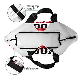 Custom Bag Custom Handmade Totes With You Text Picture Team Logo Women Bags Red White Personalized Shoulder Bag